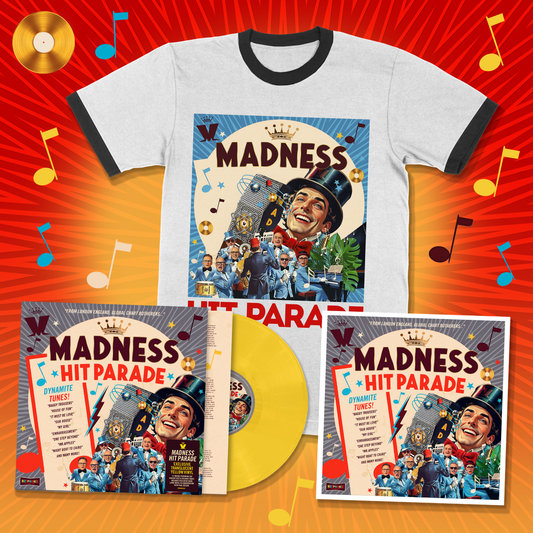 Hit Parade *Ltd Edition Exclusive* Yellow Vinyl Bundle – Madness UK