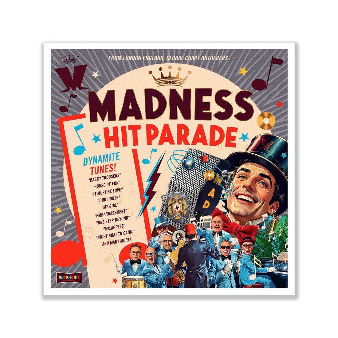 Hit Parade 12x12” Album Poster – Madness UK